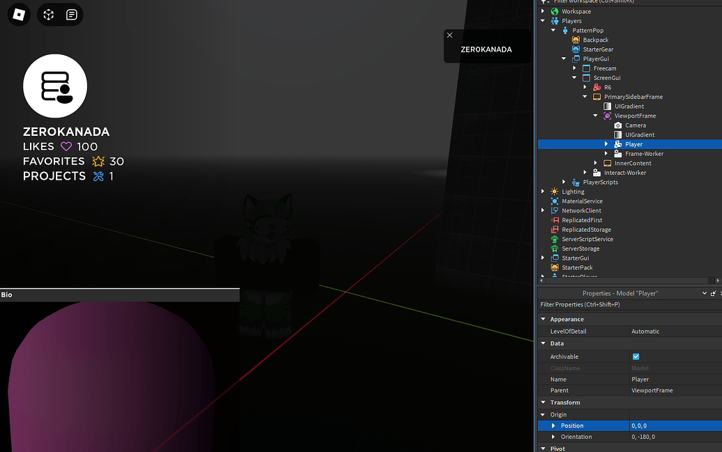 Viewport Model Not Behaving As Expected Scripting Support Developer Forum Roblox