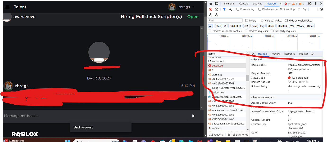 "Bad Request" error is encountered in some dialogs - Talent Hub Bugs ...