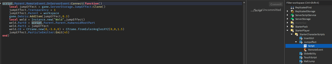 Jump effect script wont work - Scripting Support - Developer Forum | Roblox