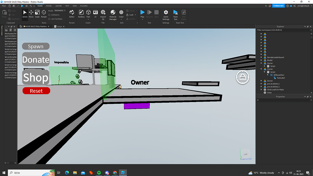 Owner title just sitting on the floor - Scripting Support - Developer Forum | Roblox