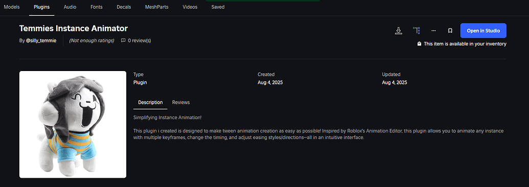 Temmies Instance Animator - Animate UI at ease! - Community Resources ...