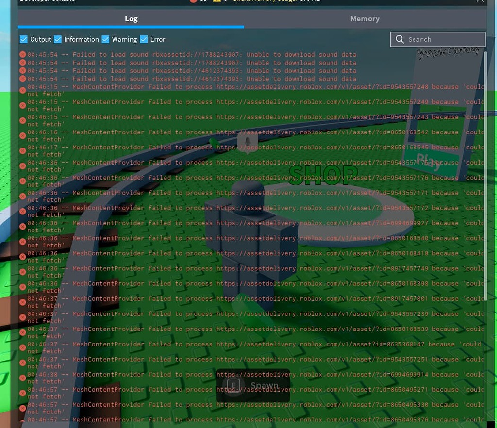 Roblox MeshContentProvider & AssetDeliveryService issue (my own game and other games ...