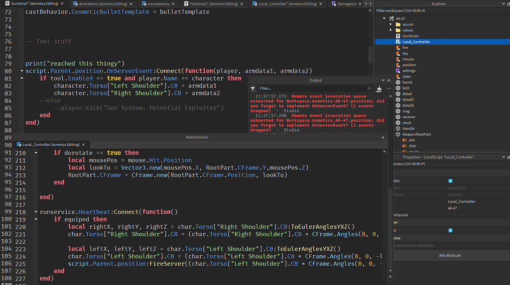 Remote Event Event Dropped, even with OnServerEvent - Scripting Support - Developer Forum | Roblox