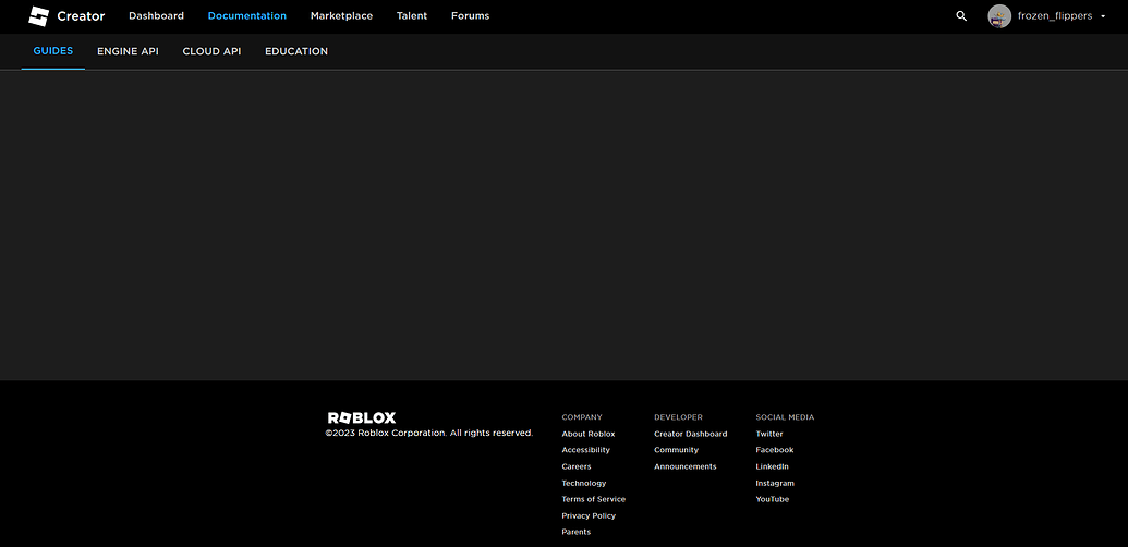 Roblox Documentation not loading - Platform Usage Support - Developer Forum | Roblox