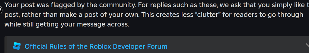 Moderator replies refer to unlisted rules - Forum Features - Developer ...