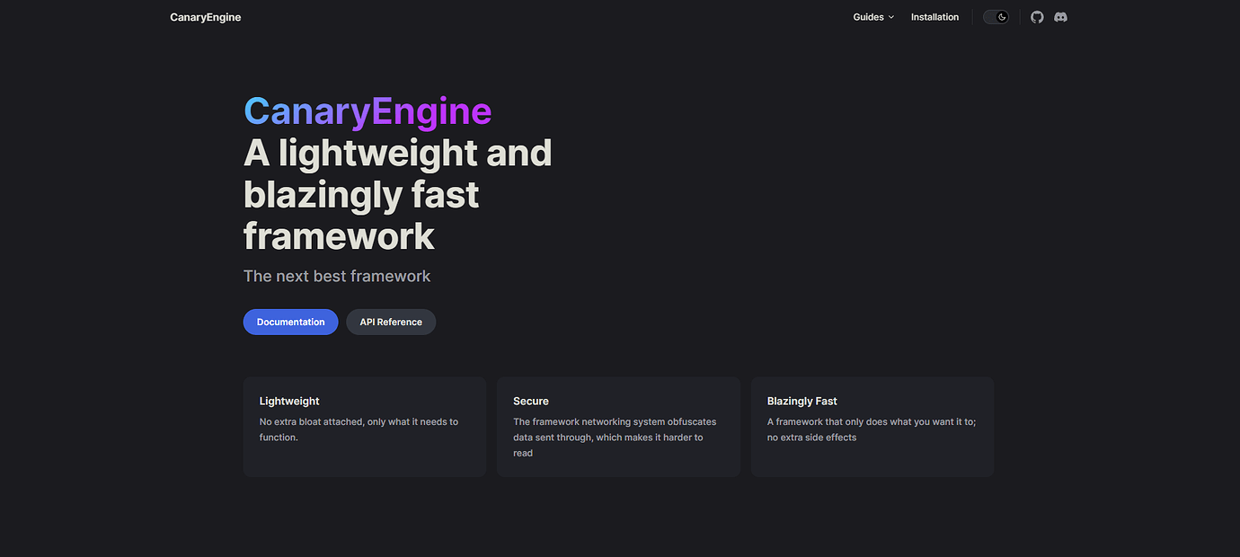 Canaryengine 4 A Lightweight And Blazingly Fast Framework Community Resources Developer 