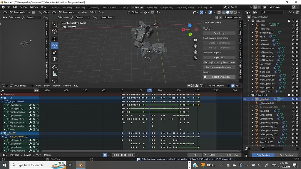 Exporting 2 player blender animation to roblox - Art Design Support - Developer Forum | Roblox
