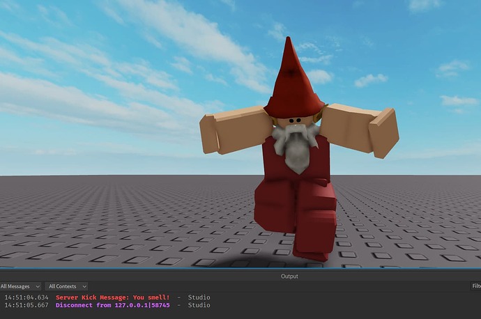 Using the player:Kick() command no longer displays the default player ...