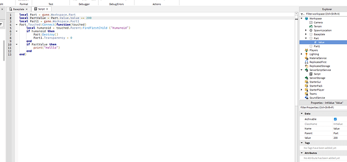 When running the script why isnt it printing hello? - Scripting Support - Developer Forum | Roblox