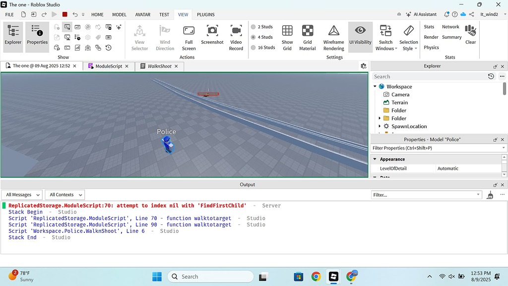 Attempt to index nil with findfirstchild - Scripting Support - Developer Forum | Roblox