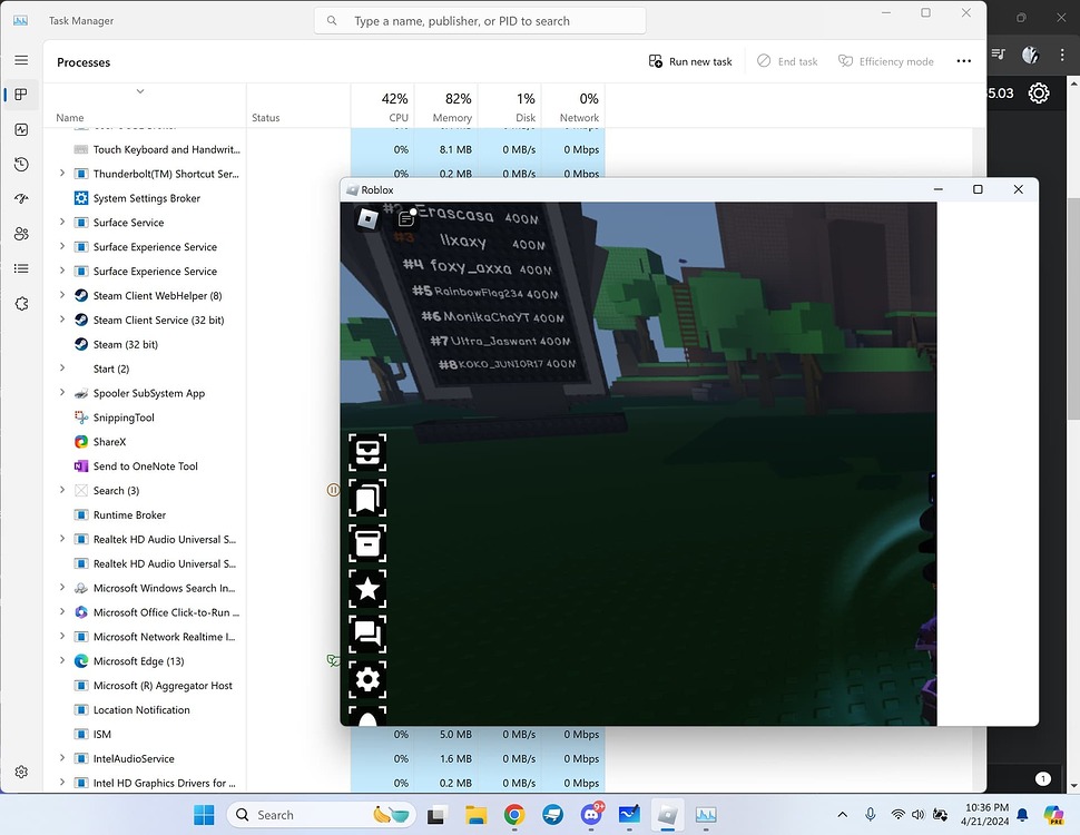 Roblox Player doesn't show in Task Manager (while making my ears bleed) - Engine Bugs ...