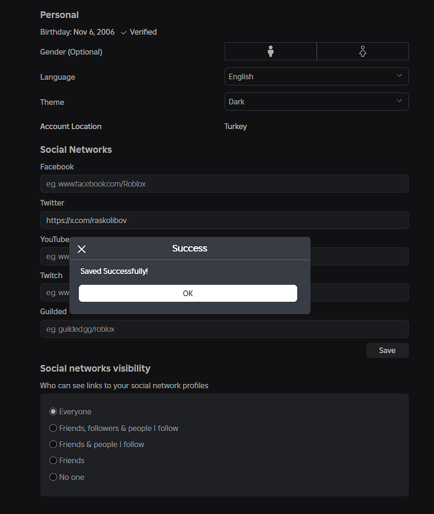 Allowing x.com social link urls instead of twitter.com - Roblox Application and Website Bugs ...