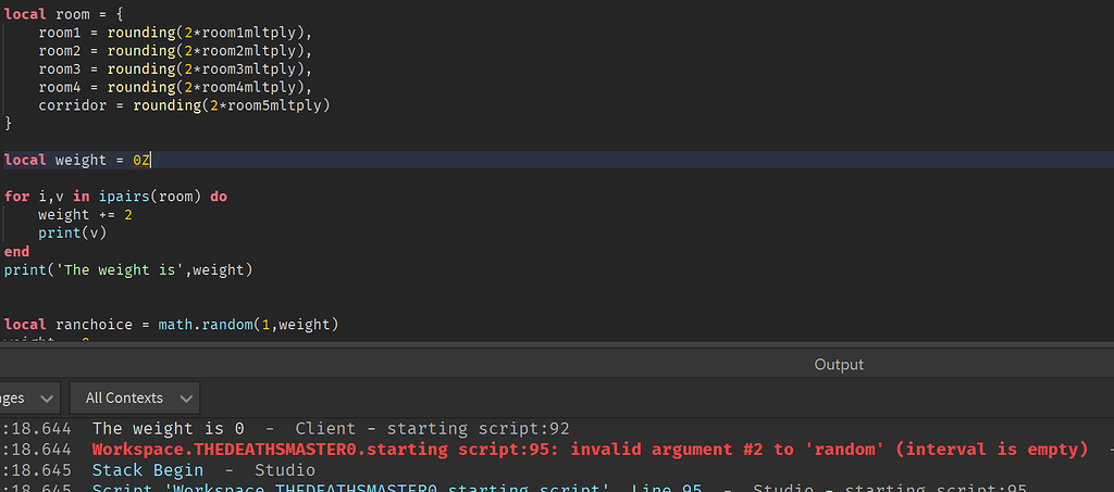 My For Loop Isnt Running Scripting Support Developer Forum Roblox