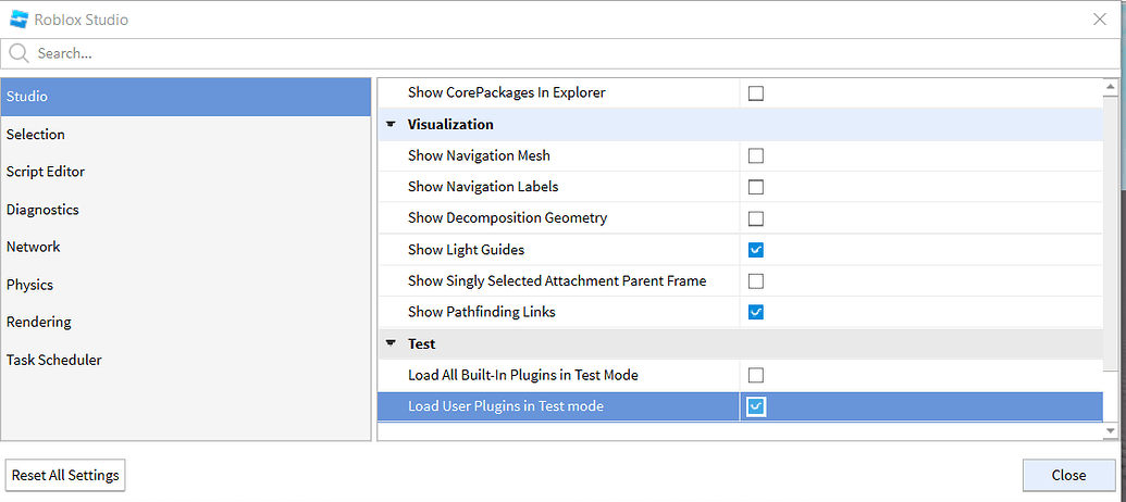 Option to disable plugins during play solo (Improves load speeds by 50-70%) - Studio Features ...