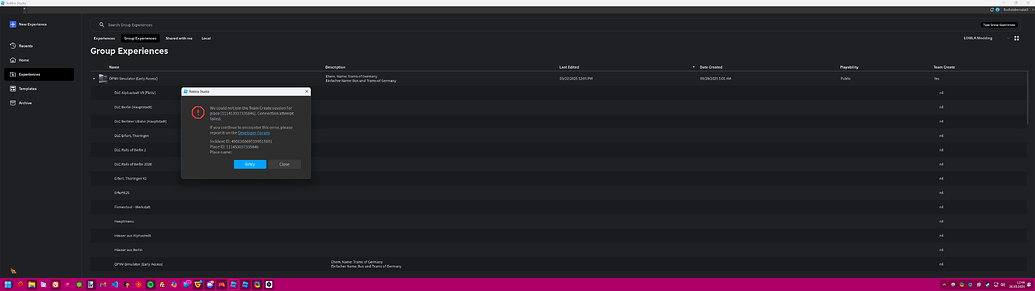 Studio: Developer has shut down all game servers or game server has shut down for other reasons ...