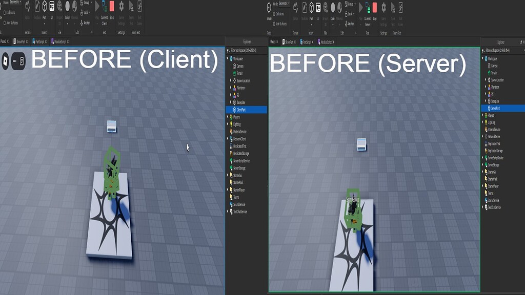 How would I use streamingEnabled or ServerReplication to have the server stop replicating a part ...