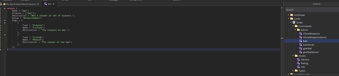 Cmdr Panel Creating Custom Commands - Scripting Support - Developer Forum | Roblox