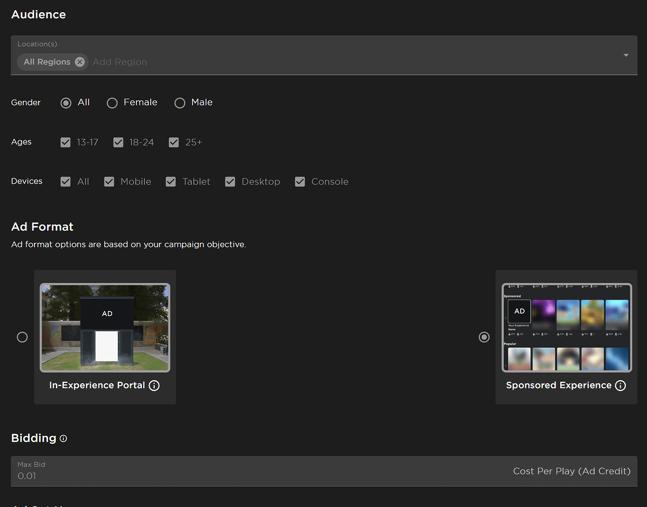 Ads manager impressions problem - Website Bugs - Developer Forum | Roblox