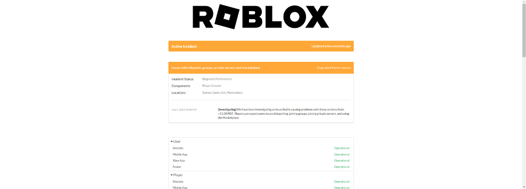 Group Page Not Displaying Member and Experience Information - Roblox ...