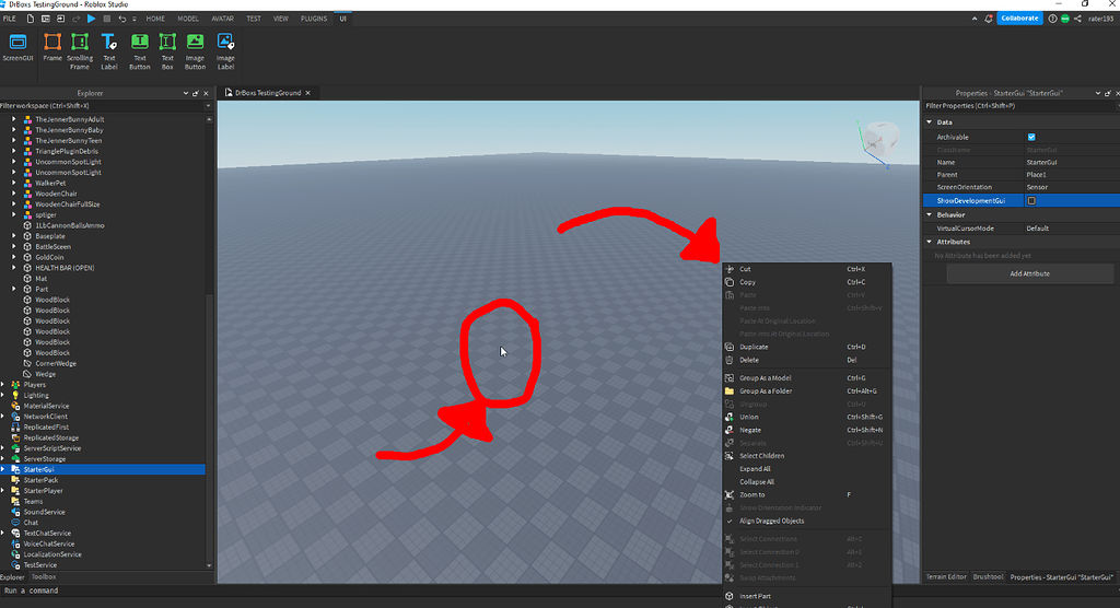 Rightclick context menu offset from mouse - Studio Bugs - Developer Forum | Roblox