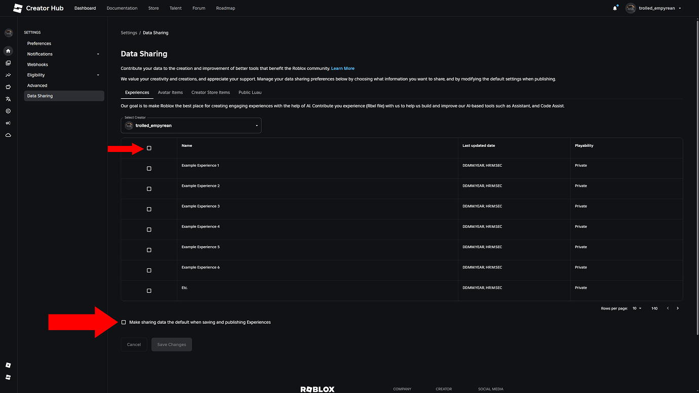How to disable AI data collection - Community Tutorials - Developer Forum | Roblox