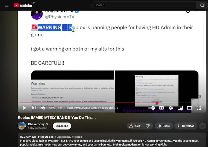 Adding a top Toolbox model to your experience will get you banned for 'Sexual Content' - Other ...