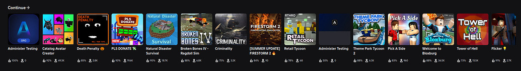 Continue Playing displaying games in the incorrect order - Roblox ...
