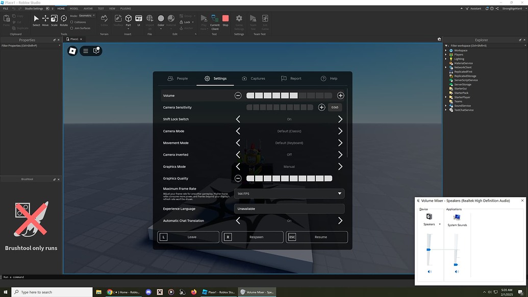 Roblox Player & Studio applications aren't outputting any audio and do ...