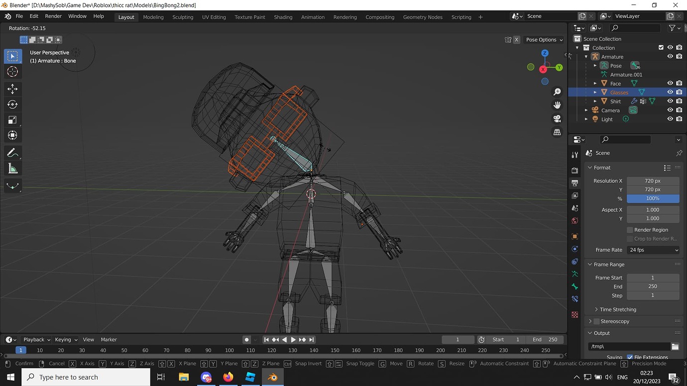 Mesh parented to bone in Blender won't move or rotate in Roblox Studio - Building Support ...