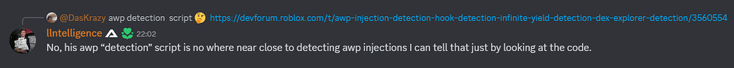 AWP Injection Detection, Hook detection, Infinite Yield detection, Dex Explorer detection ...