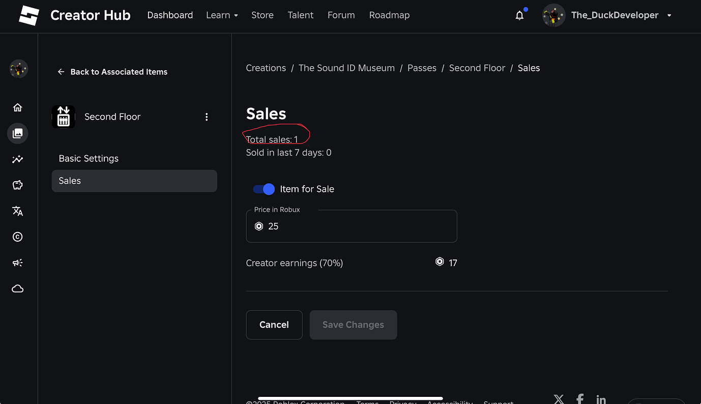 Sales amount is incorrect - Cloud Services Bugs - Developer Forum | Roblox