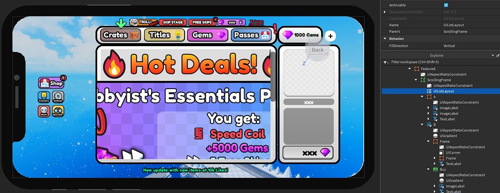 Scaling help - Scrolling Frame - Art Design Support - Developer Forum | Roblox