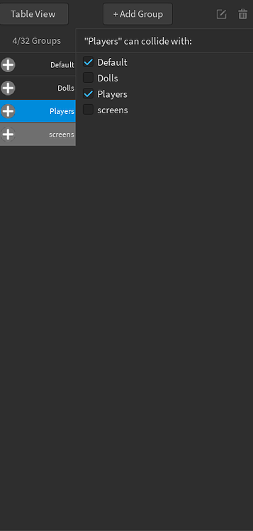 Problem With Collision Groups Scripting Support Developer Forum 4871