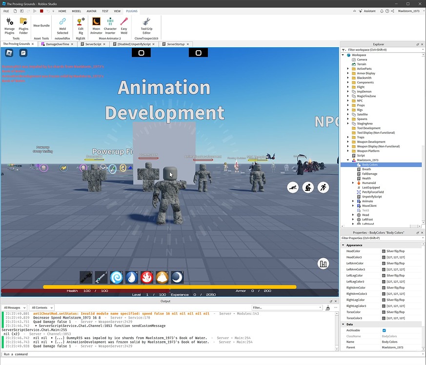 When changing the material of the avatar's head, it changes in the properties, but is not ...