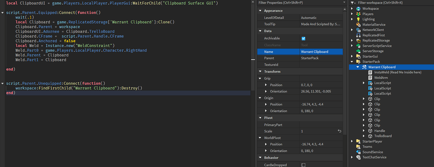 Scrolling Frame GUIs on Tools problem - Scripting Support - Developer Forum | Roblox