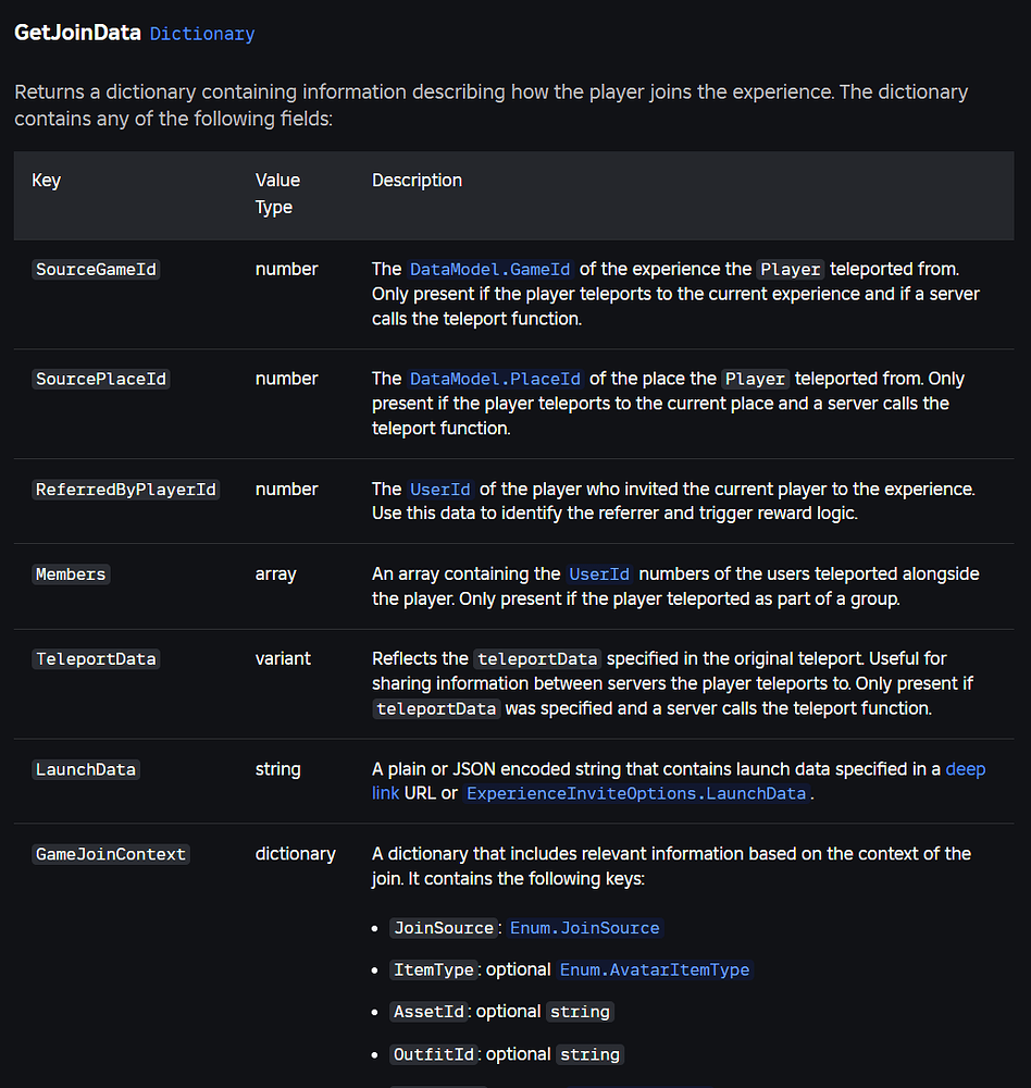 I can't access OnJoinData - Scripting Support - Developer Forum | Roblox