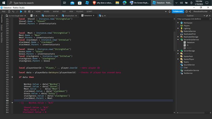 Datastore wont save an interger values - Scripting Support - Developer Forum | Roblox