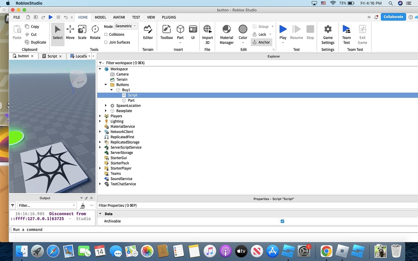 Why isn't my button working? - Scripting Support - Developer Forum | Roblox
