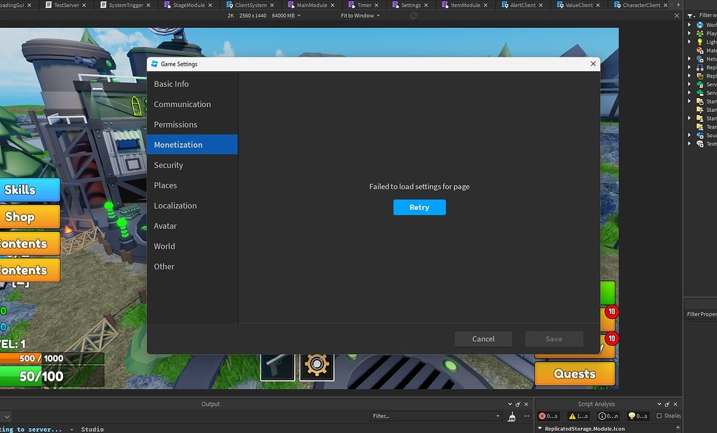I can not make devproduct on monetization page in Studio and web - Studio Bugs - Developer Forum ...