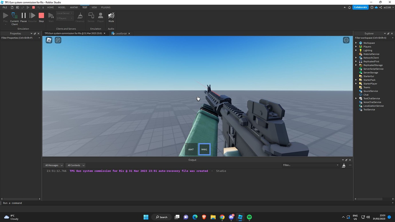 Roblox Fps Viewmodel With Tools Help Required Scripting Support Developer Forum Roblox