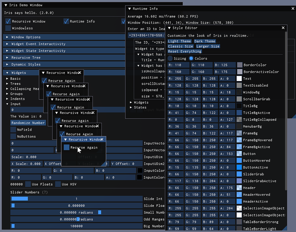 Iris - Immediate Mode UI library, based on Dear ImGui - Community ...