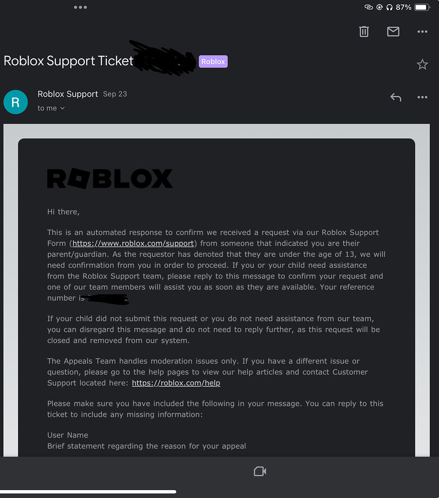 I think ROBLOX blocked me on Gmail - Platform Usage Support - Developer ...