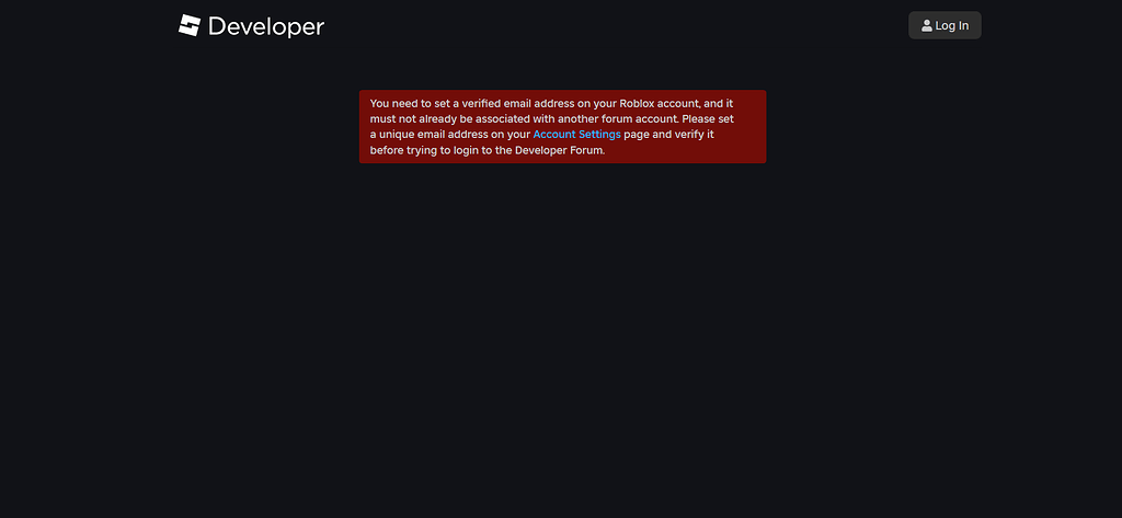 Cant Log In To My Account On Devforum - Forum Features - Developer Forum | Roblox
