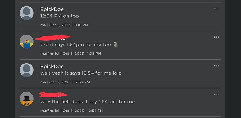 Group wall messages are shown with the wrong timezone - Roblox ...