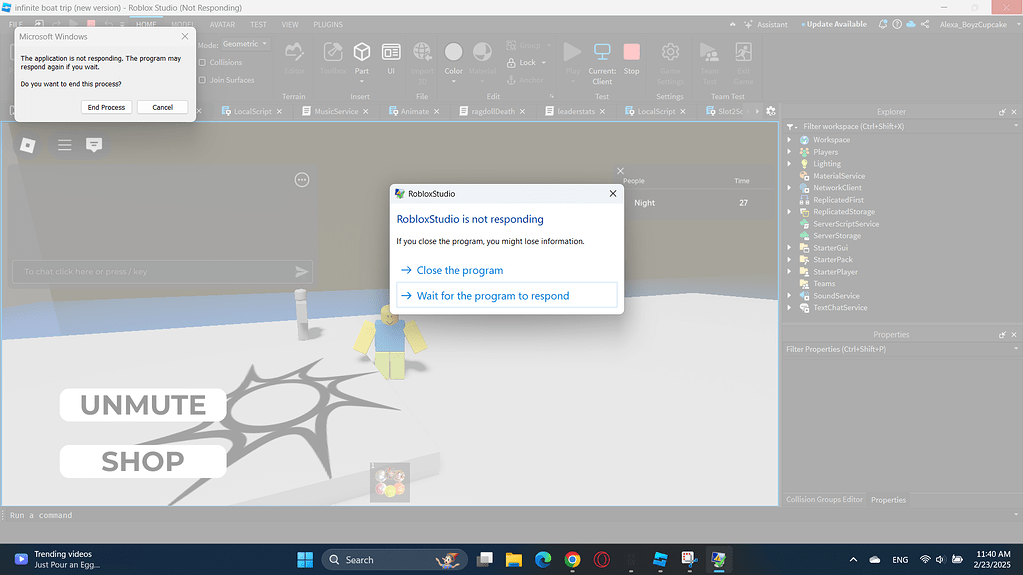 Roblox studio crashes because of 4 meshes in a model - Scripting Support - Developer Forum | Roblox