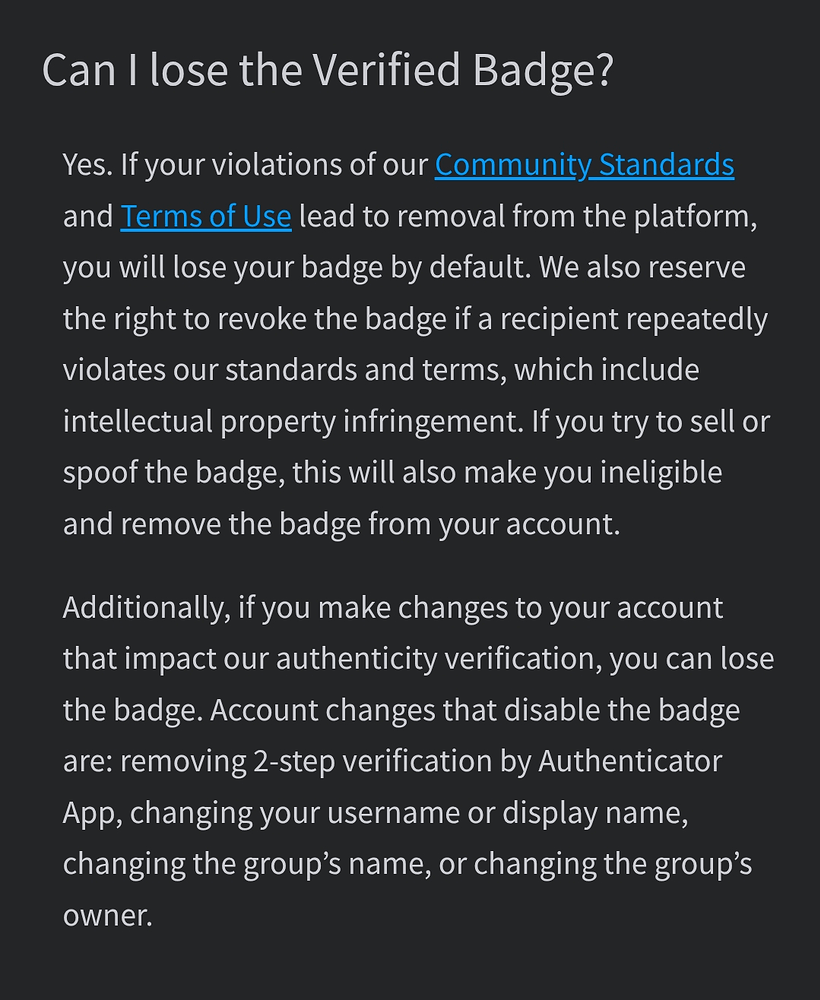 Question about Group Verification Badge - Platform Usage Support - Developer Forum | Roblox