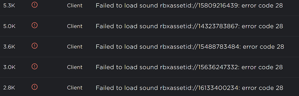 Sound Not Working - Failed to load sound : error code 28 - Scripting Support - Developer Forum ...
