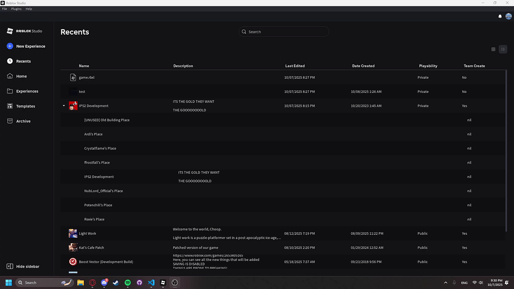 Studio closes when attempting to publish local file to existing place - Studio Bugs - Developer ...