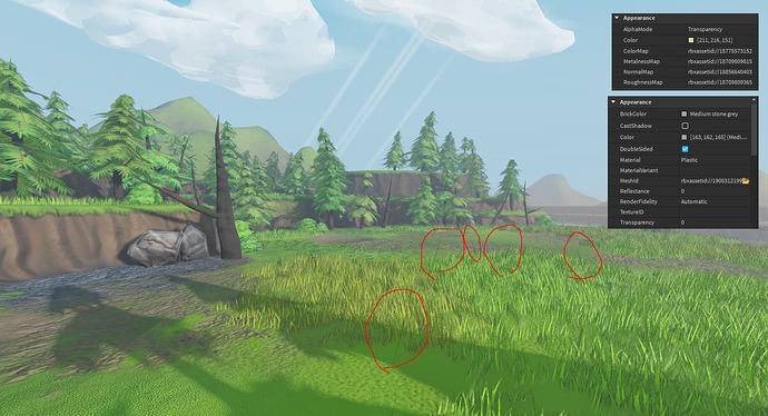 Surfaceappearance transparency texture bleeding based on camera angle ...