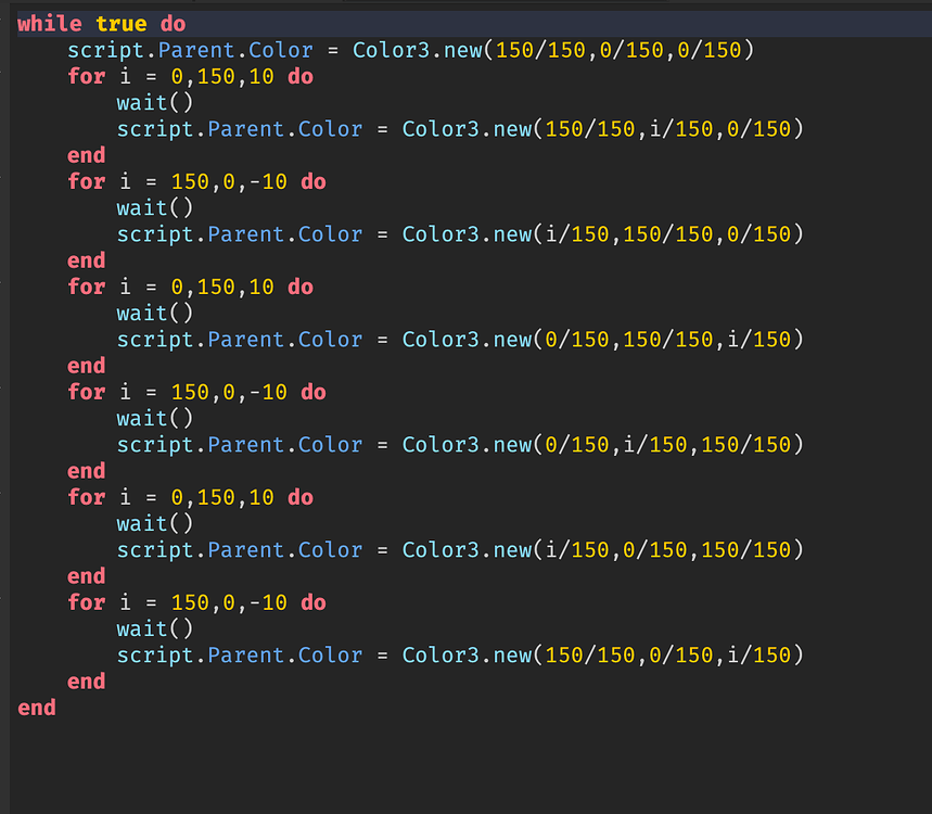 How to color change beam - Scripting Support - Developer Forum | Roblox
